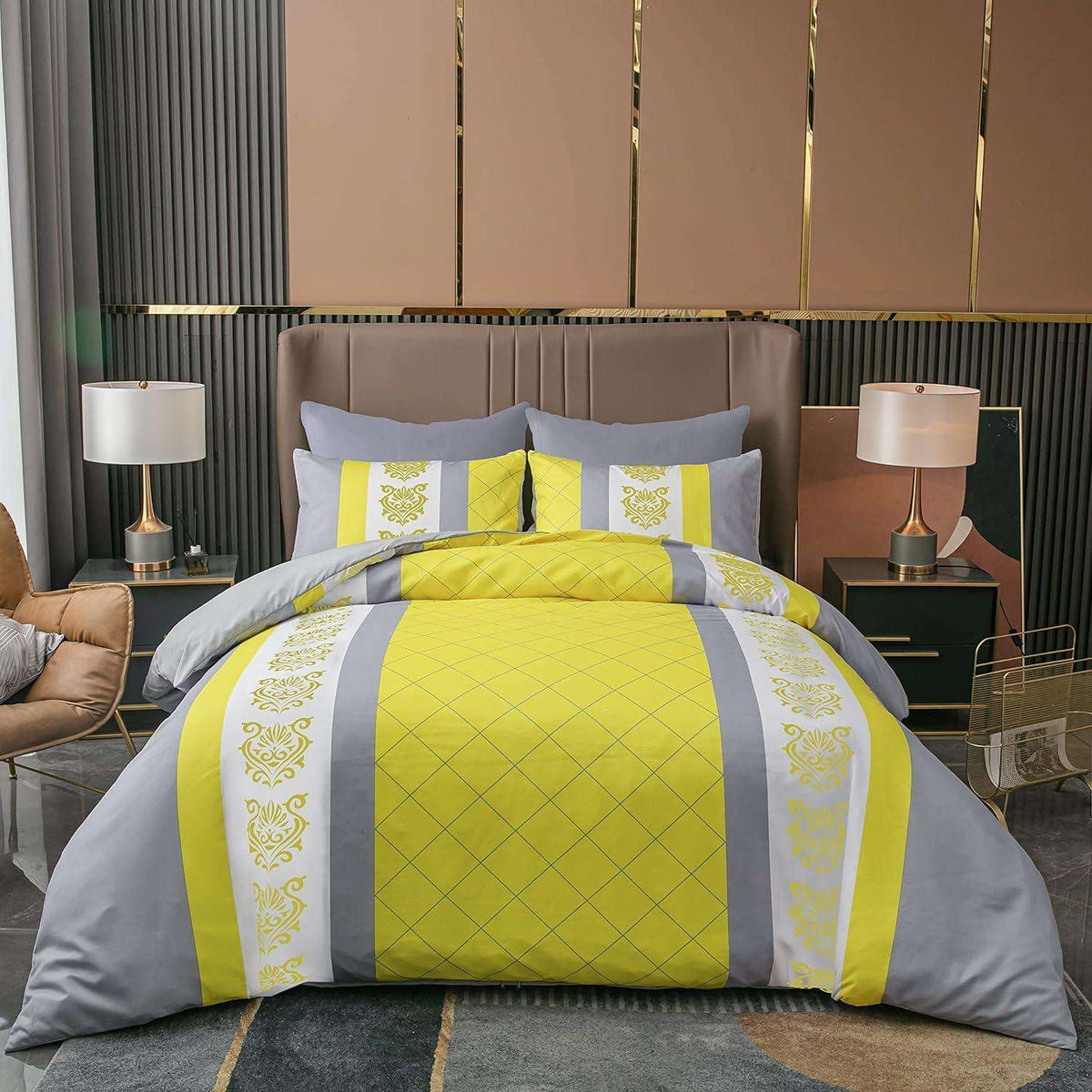 Pamposh Lazzaro Super King Size Duvet Cover Set Premium Brushed ...