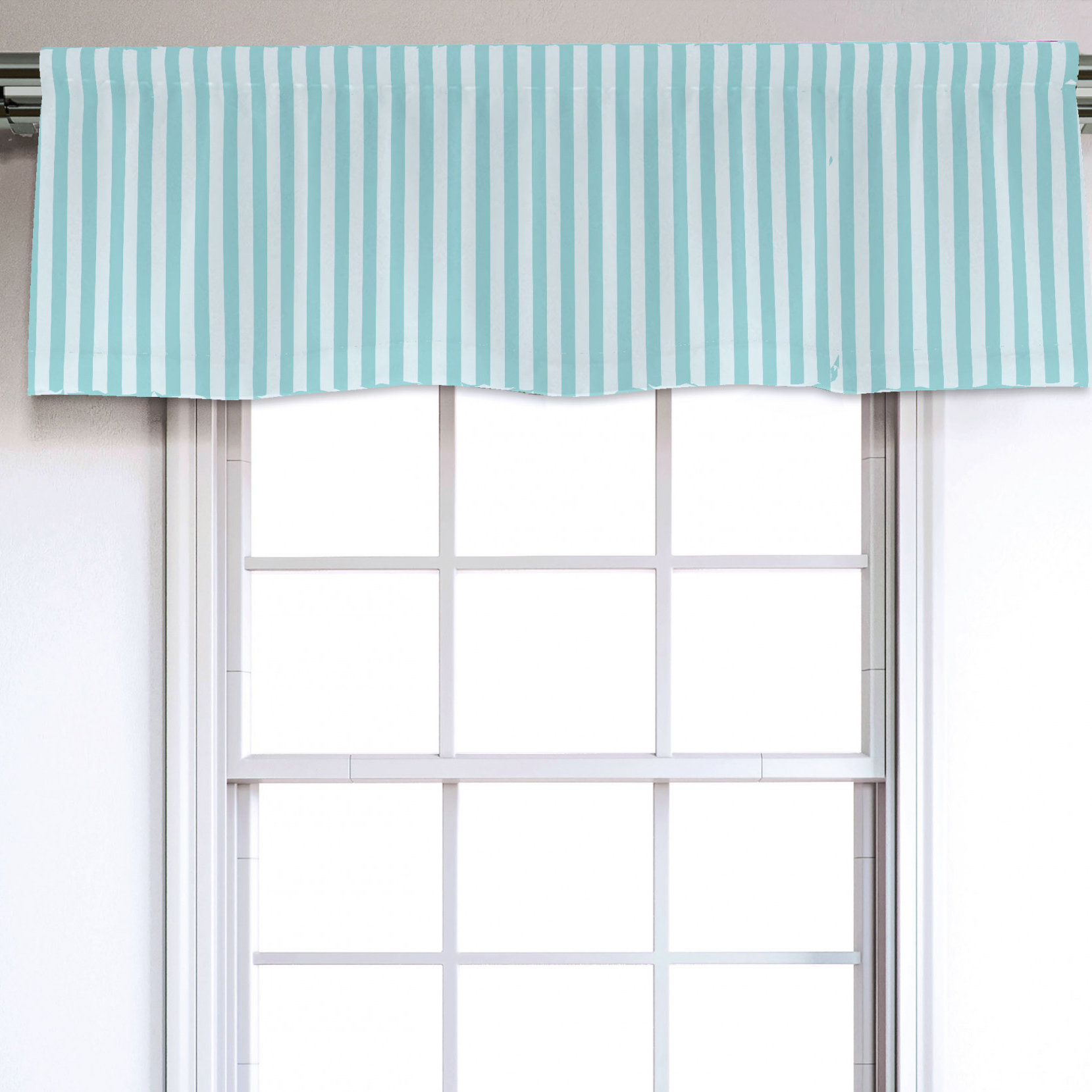 East Urban Home Stripes 54" Window Valance | Wayfair