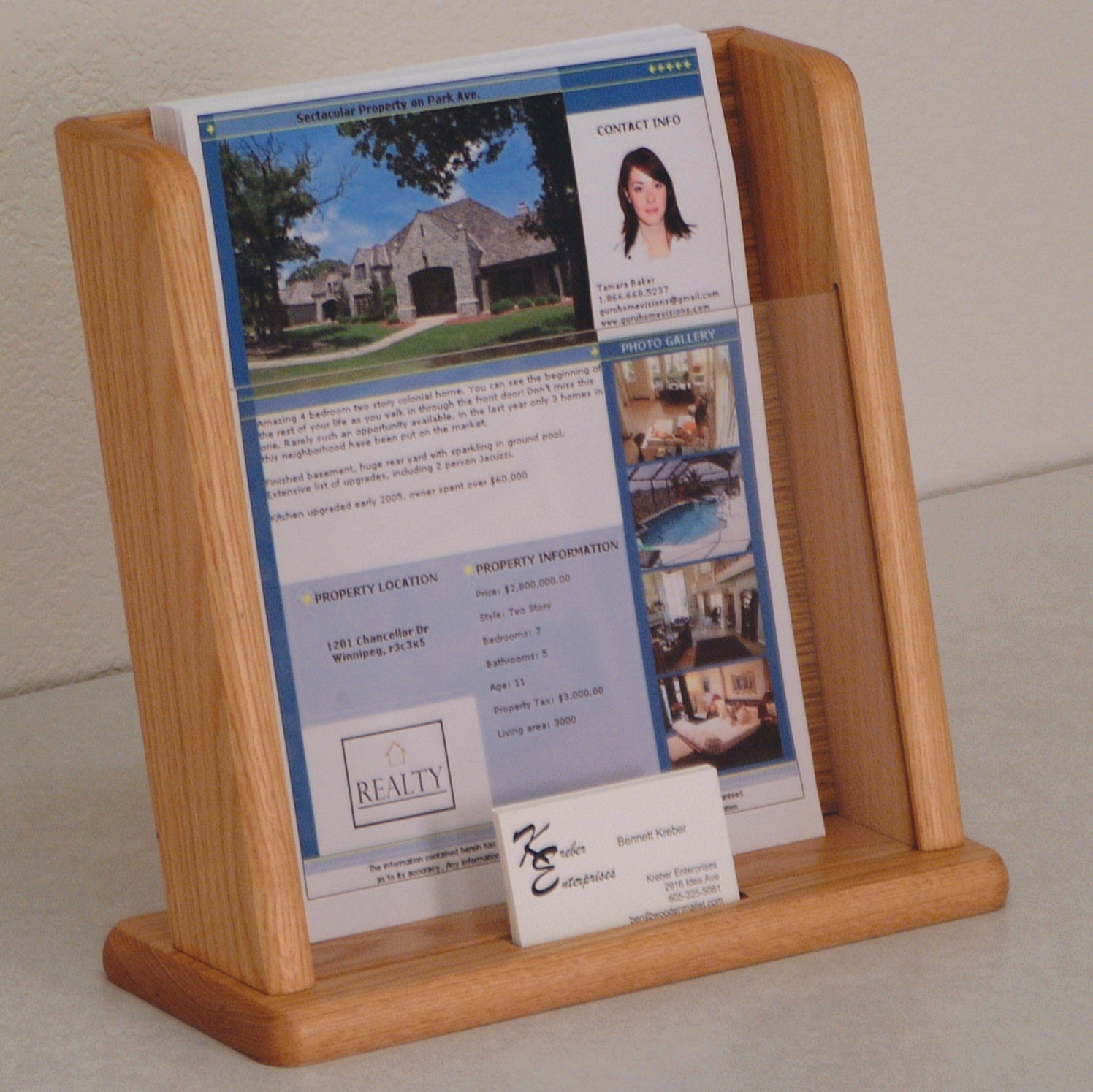Symple Stuff Geissler Symple Stuff 11.5'' H Solid Wood Brochure And ...