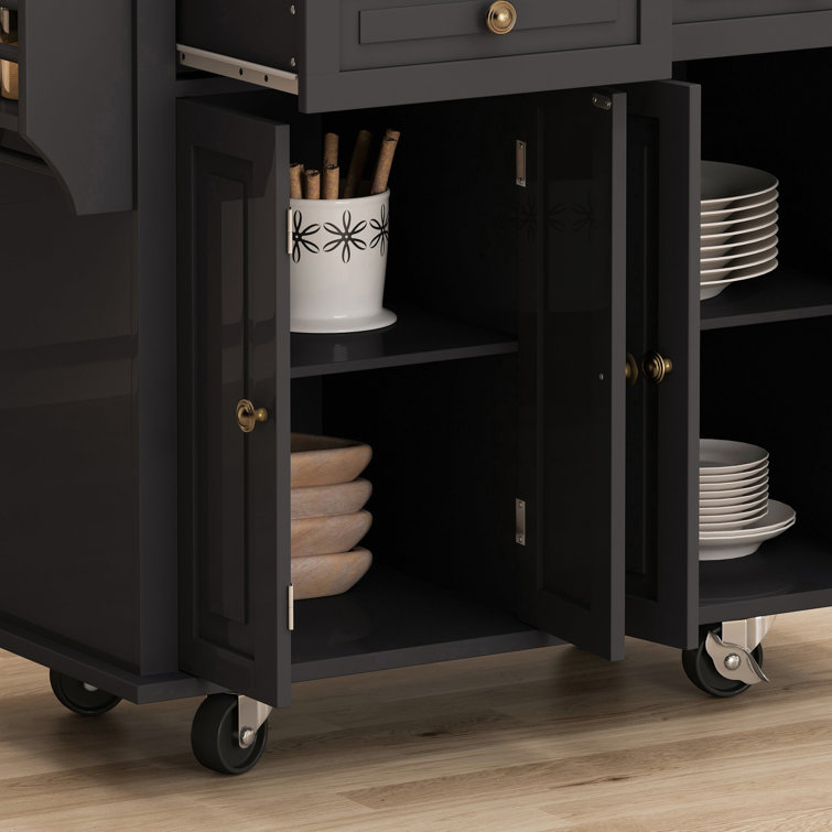 Red Barrel Studio® Roshell Solid Wood Kitchen Island - Wayfair Canada