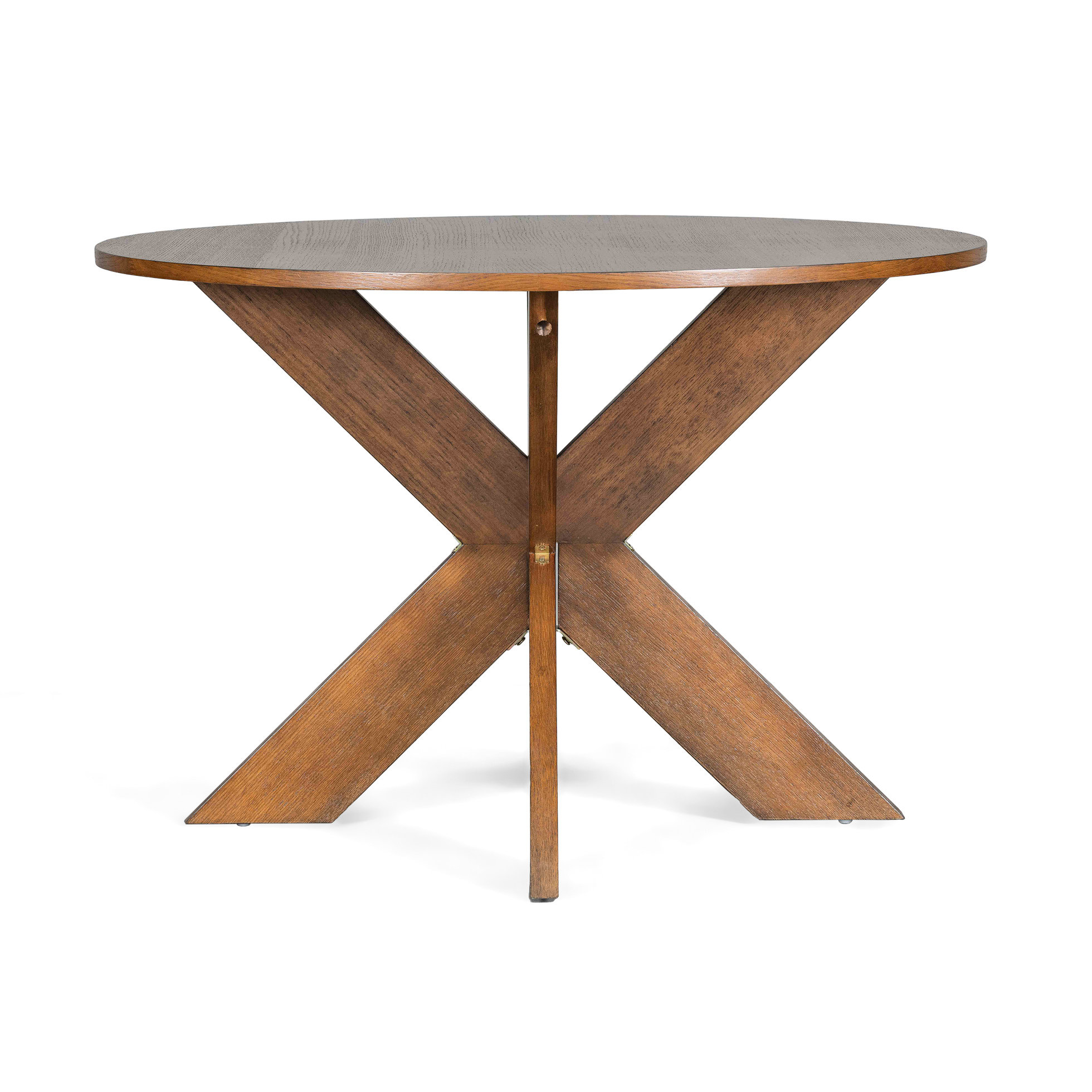George Oliver Round Dining Table In Cherry Shade, Comfortable For 5 ...