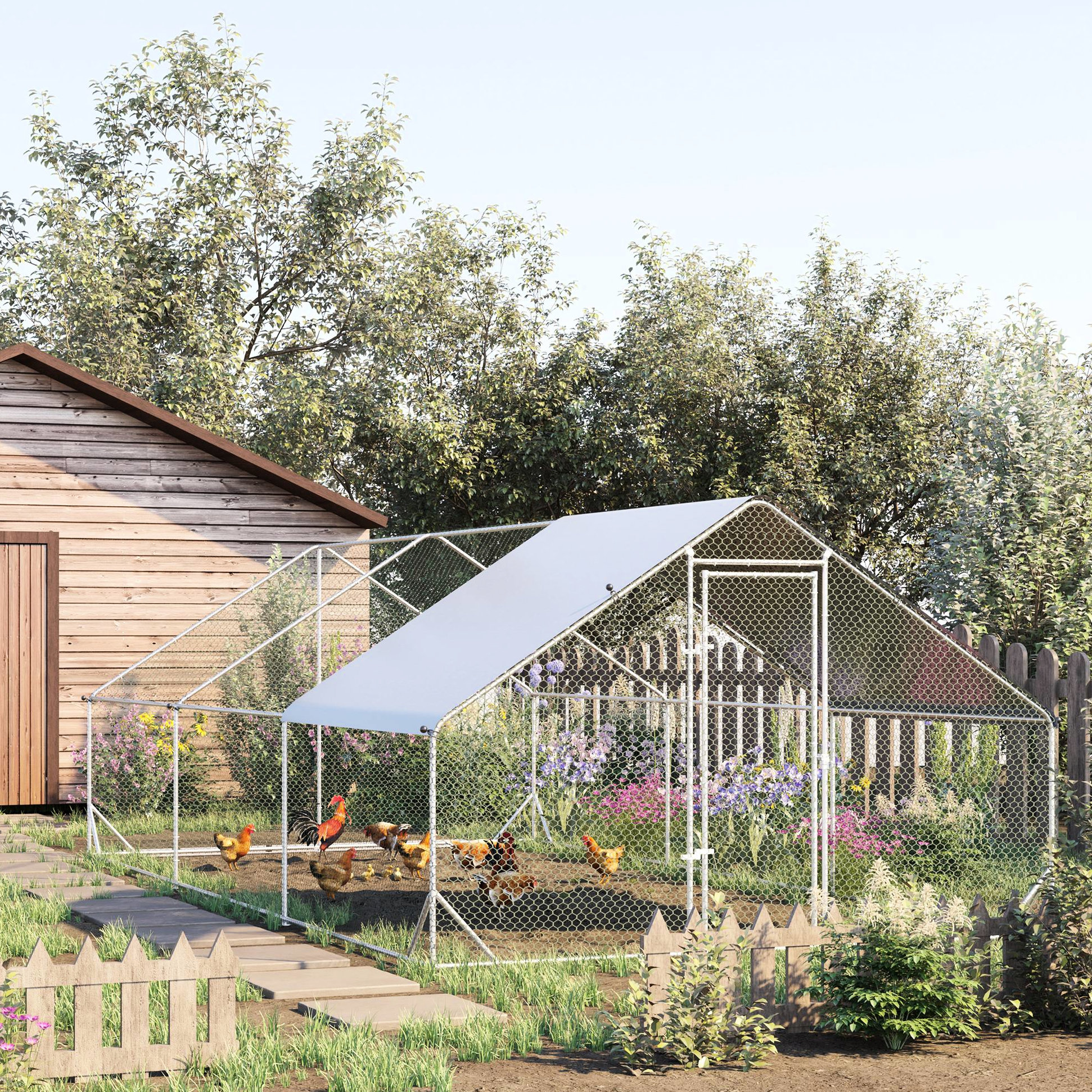 Tucker Murphy Pet™ Metal Chicken Coop, Protected & Water-, 12-18 ...
