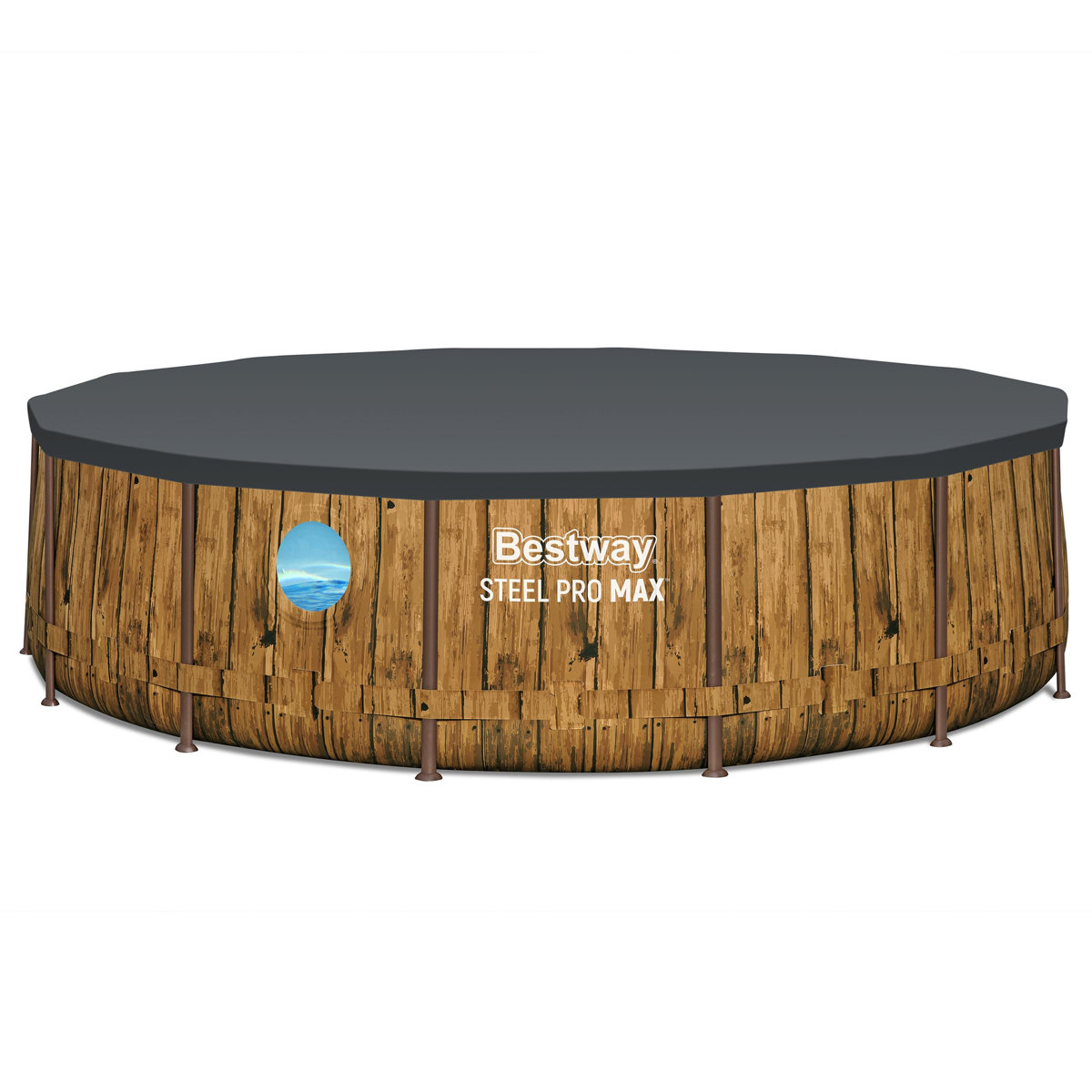 Bestway: Steel Pro MAX - Splashview Round Swimming Pool Set - 14' x 42 ...