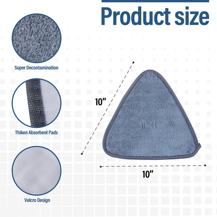 DIUS Reusable Triangle Mop Pads (Set of 3) - Wayfair Canada