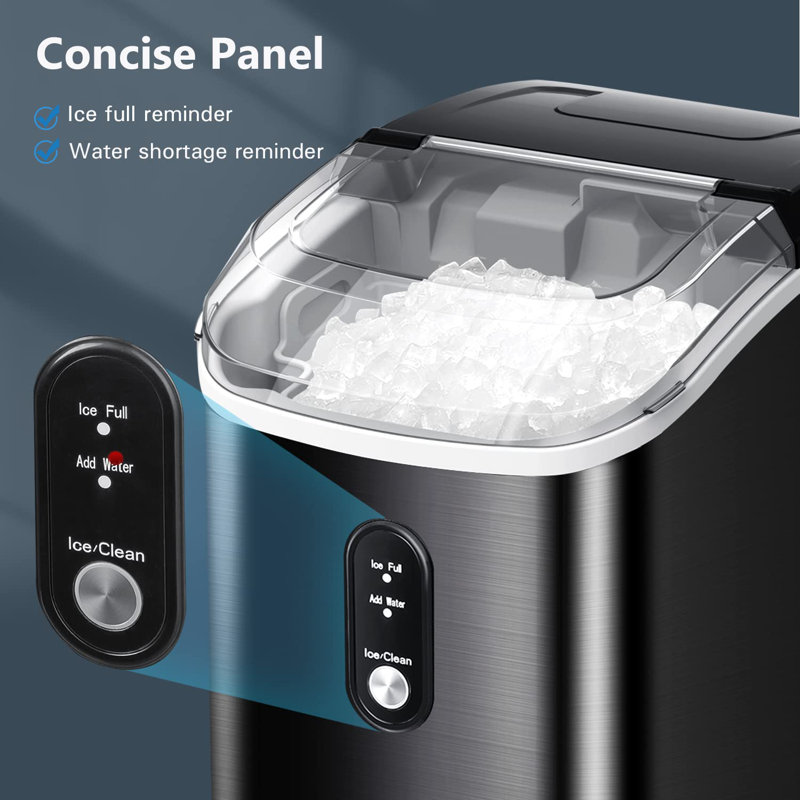 COWSAR 33 lb. Daily Production Nugget Clear Ice Countertop Maker, Sonic ...