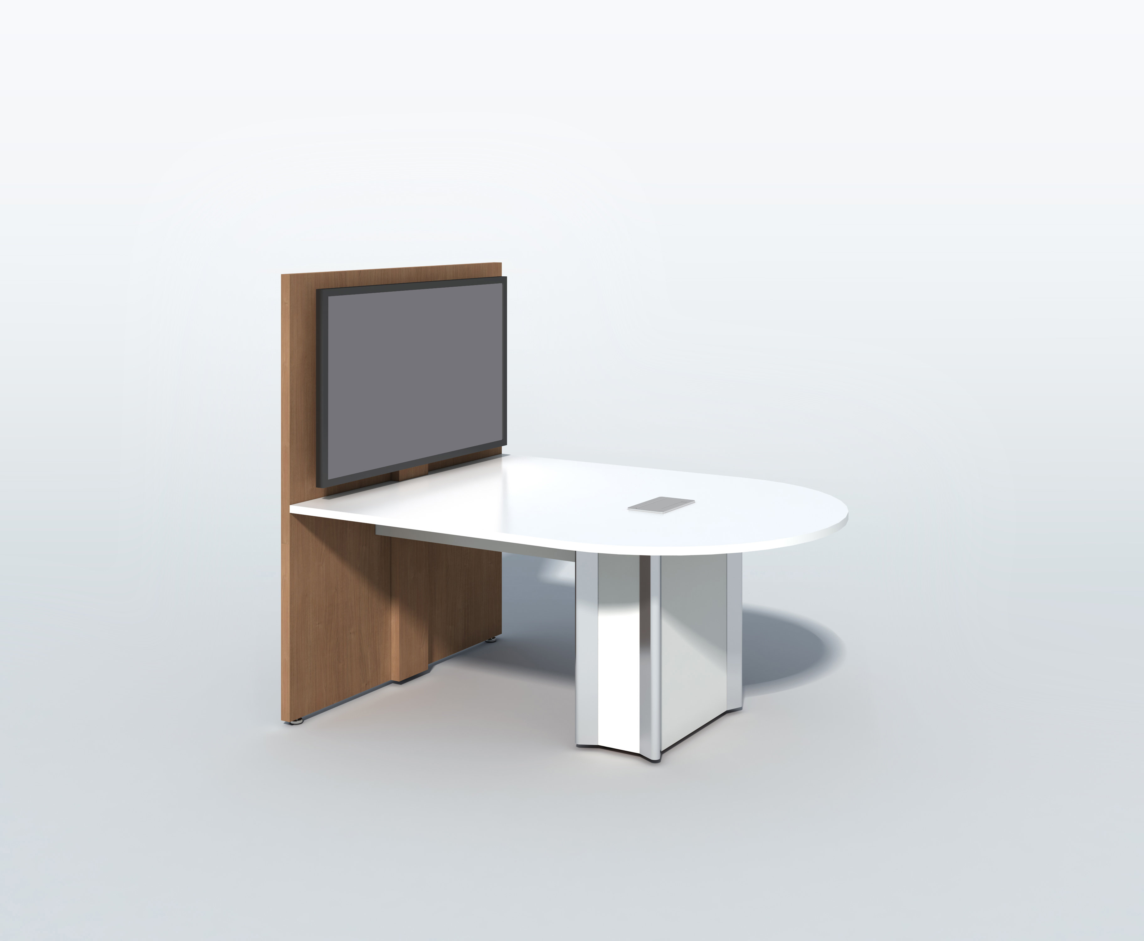 In2 Design 78'' Curved Conference Table and Power Modules | Wayfair