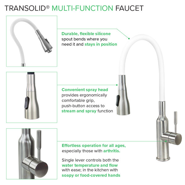 Transolid Flexible Multi-Function Faucet Single-Hole Laundry Faucet ...