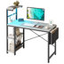 17 Stories Johnothan Computer Desk with 4 Tiers Shelves, LED, 44 ...