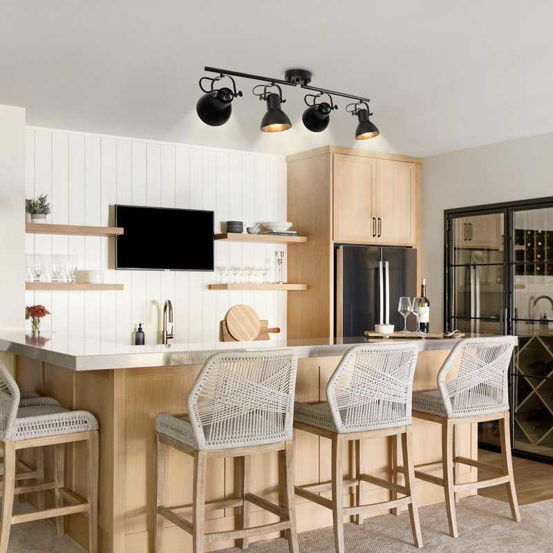 Lzawvm 35.82'' 4 -Light Track Kit Ceiling Track Light Track Lighting ...