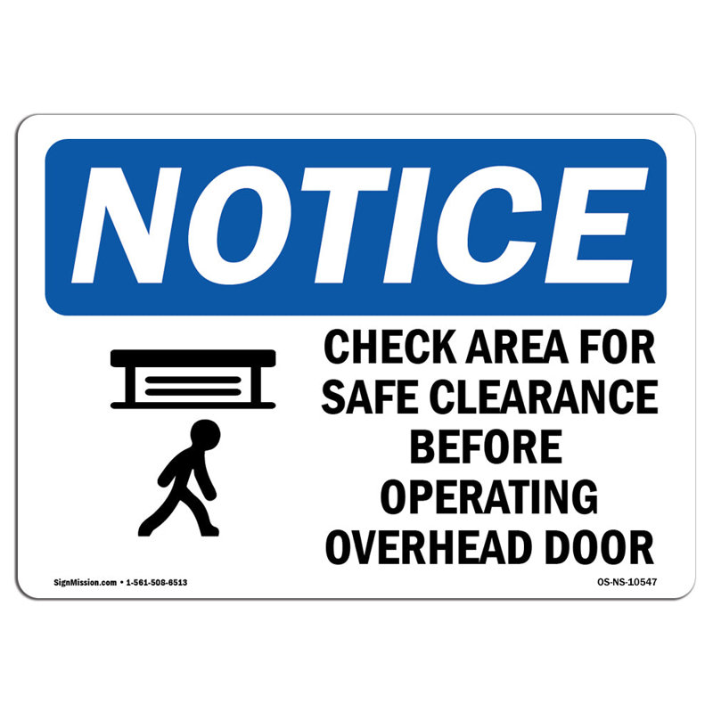SignMission Check Area for Safe Clearance Sign with Symbol | Wayfair