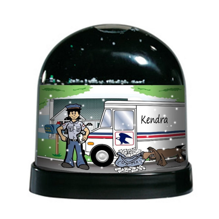 The Holiday Aisle® NTT Cartoon Caricature Female Postal Delivery Snow ...