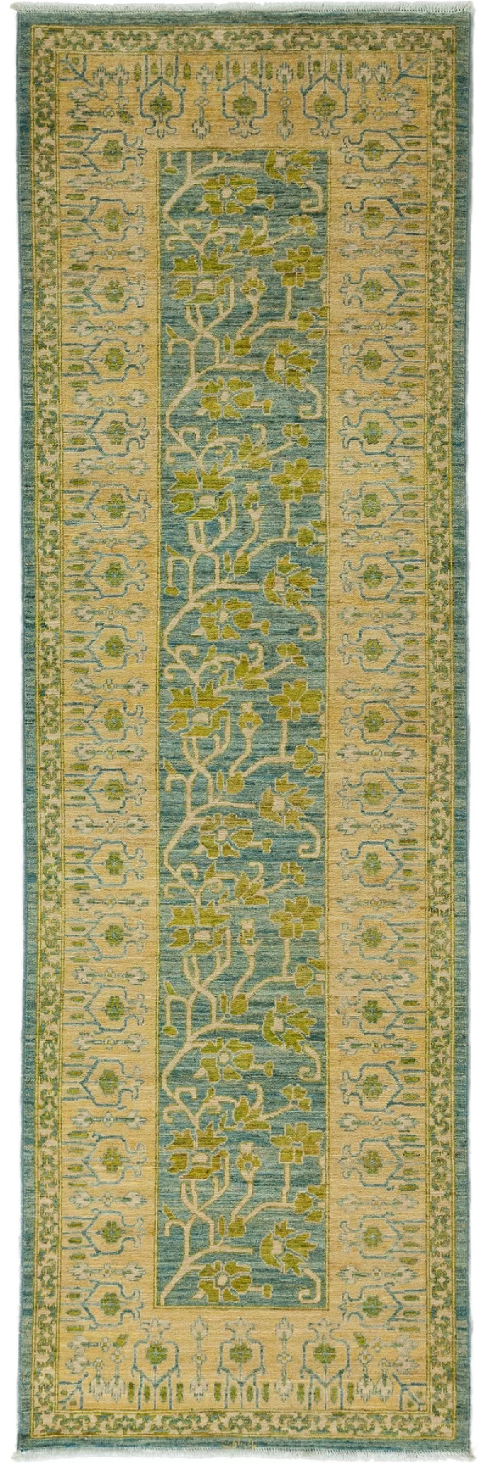 Solo Rugs Contemporary One-of-a-Kind Hand-Knotted Wool Runner Area Rug ...