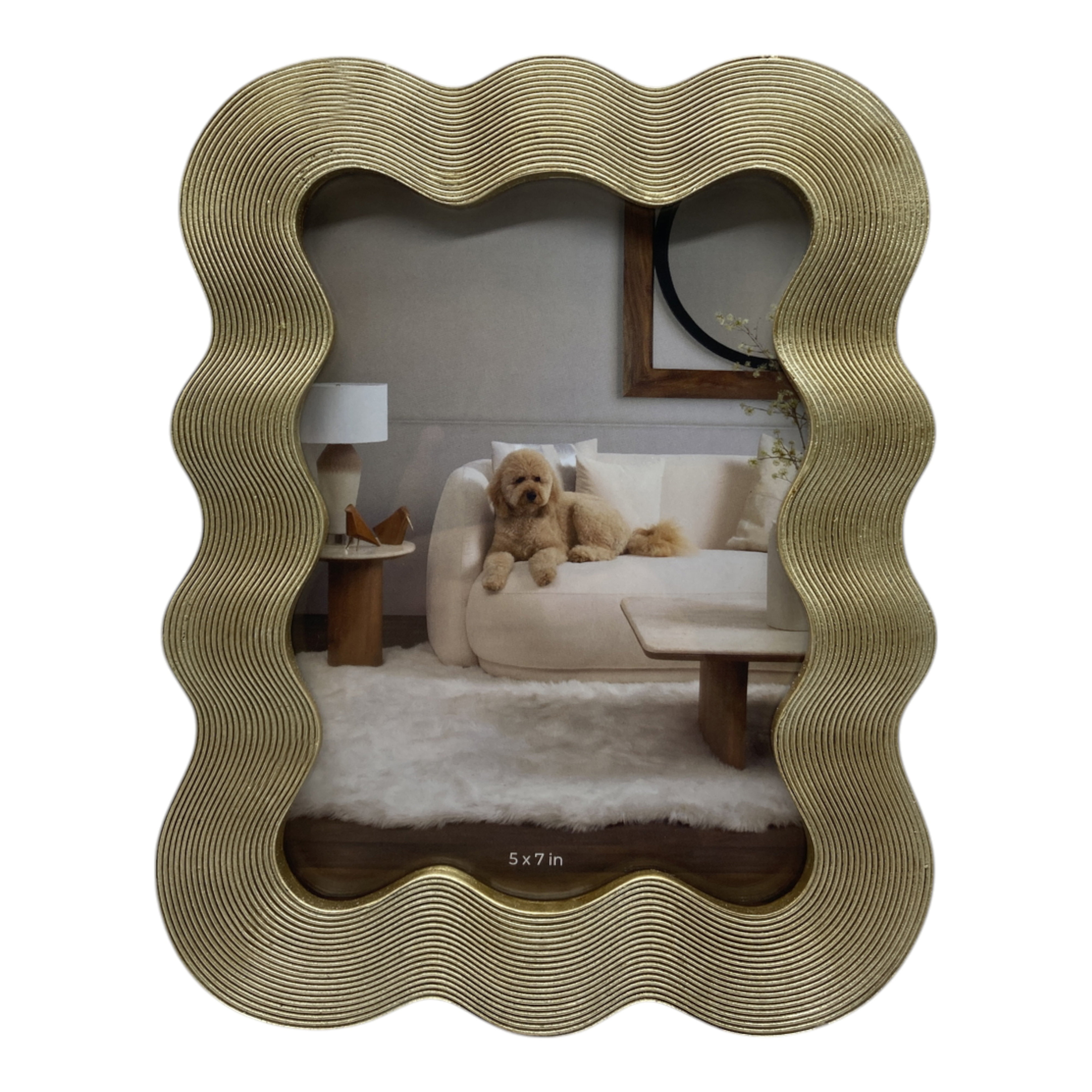 Mercer41 Polyresin Photo Frame With Sculpted Wavy Border And ...