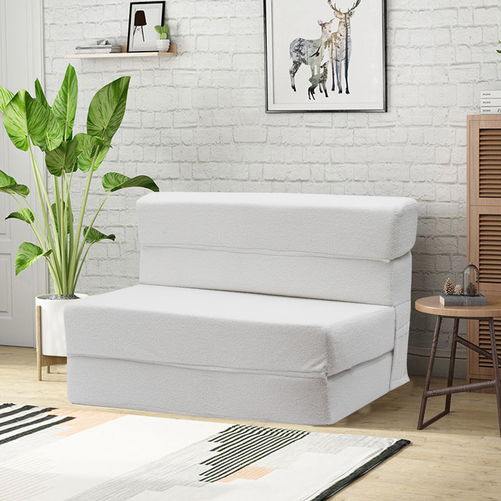 Greenspring Folding Sleeper Bed Lazy Couch Fabric Guest Sleeper For ...