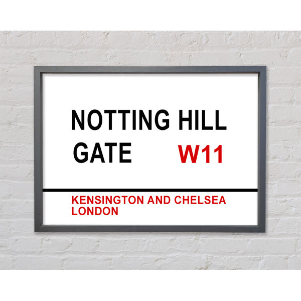 Happy Larry Notting Hill Gate Signs Framed Print | Wayfair.co.uk