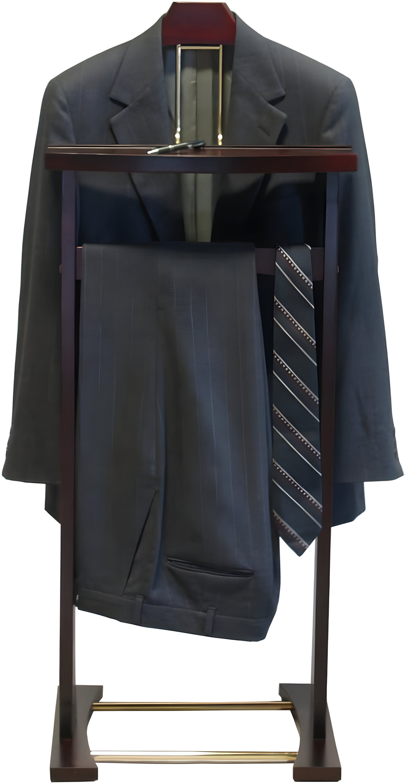 Wildon Home® Suit Stand With Top Tray, Contour Hanger, Trouser Bar, And ...