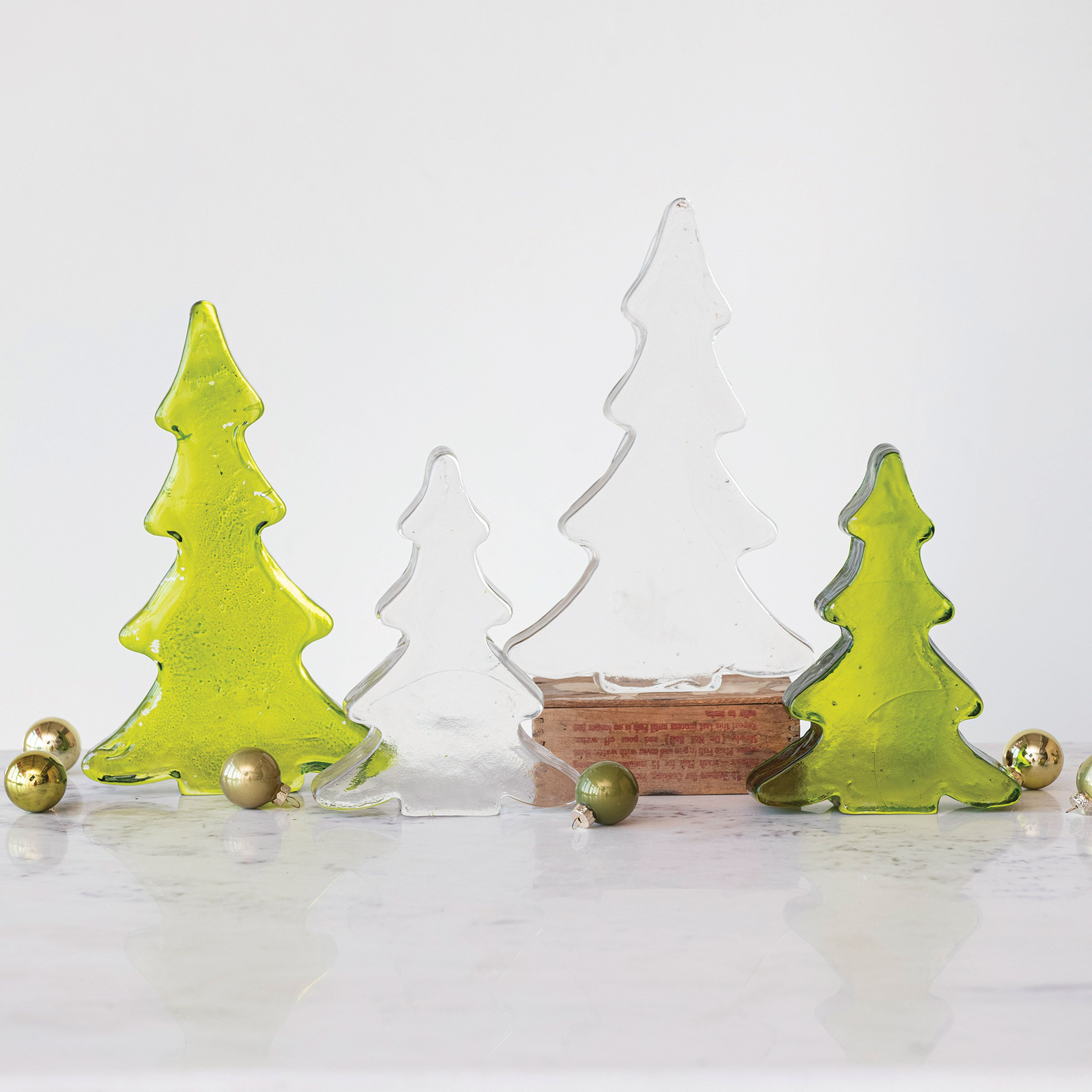The Holiday Aisle® Tall Flat Glass Tree Decor - Wayfair Canada