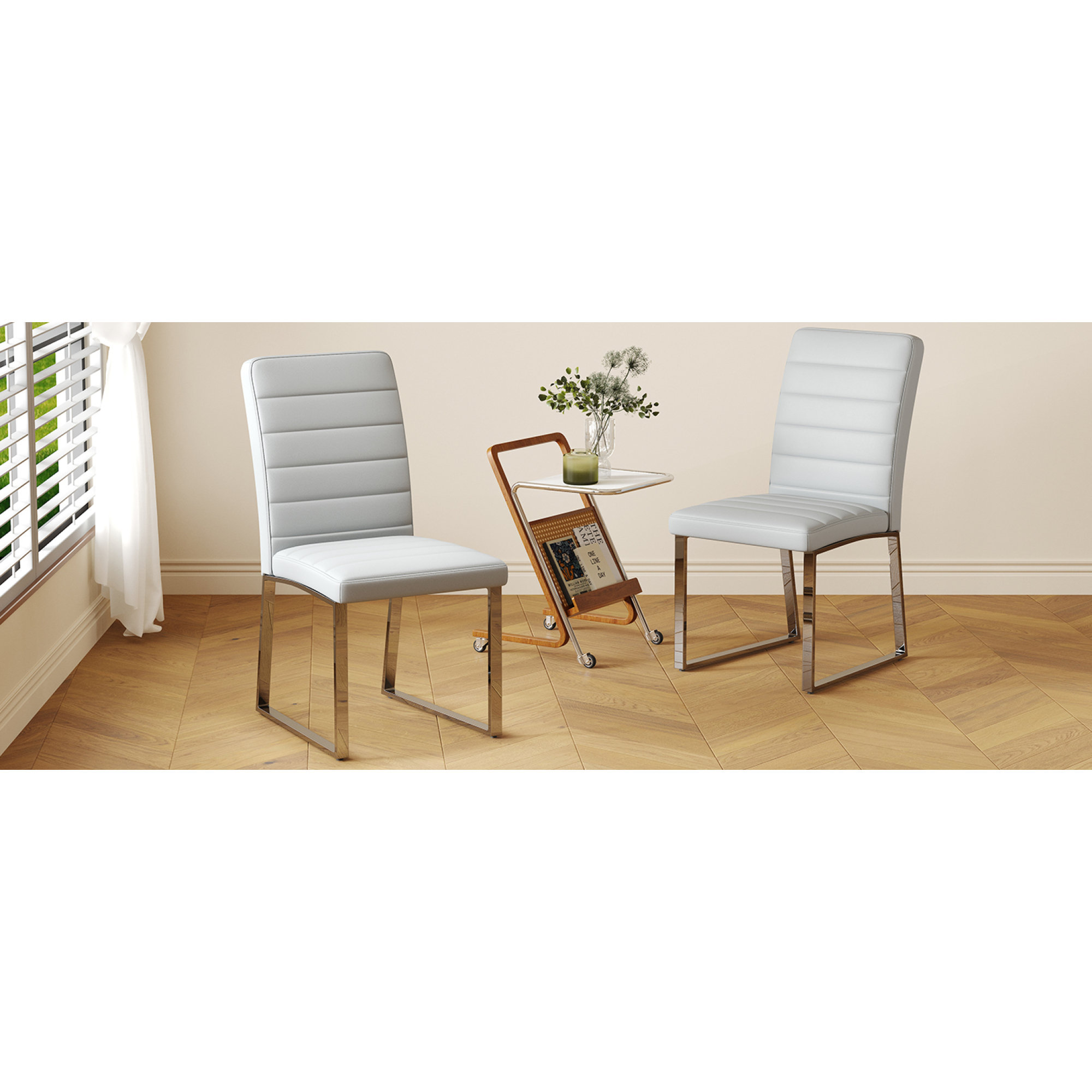 Latitude Run® Ergonomic Comfort Pu Leather Modern Design Dining ...