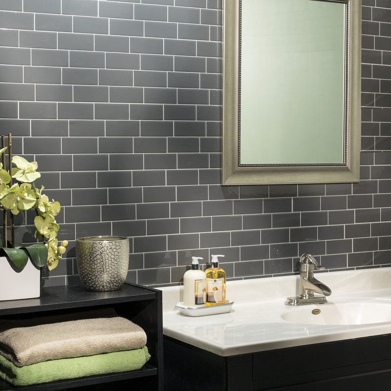 TackTile Tack Tile Peel & Stick Vinyl Backsplash Subway & Reviews | Wayfair