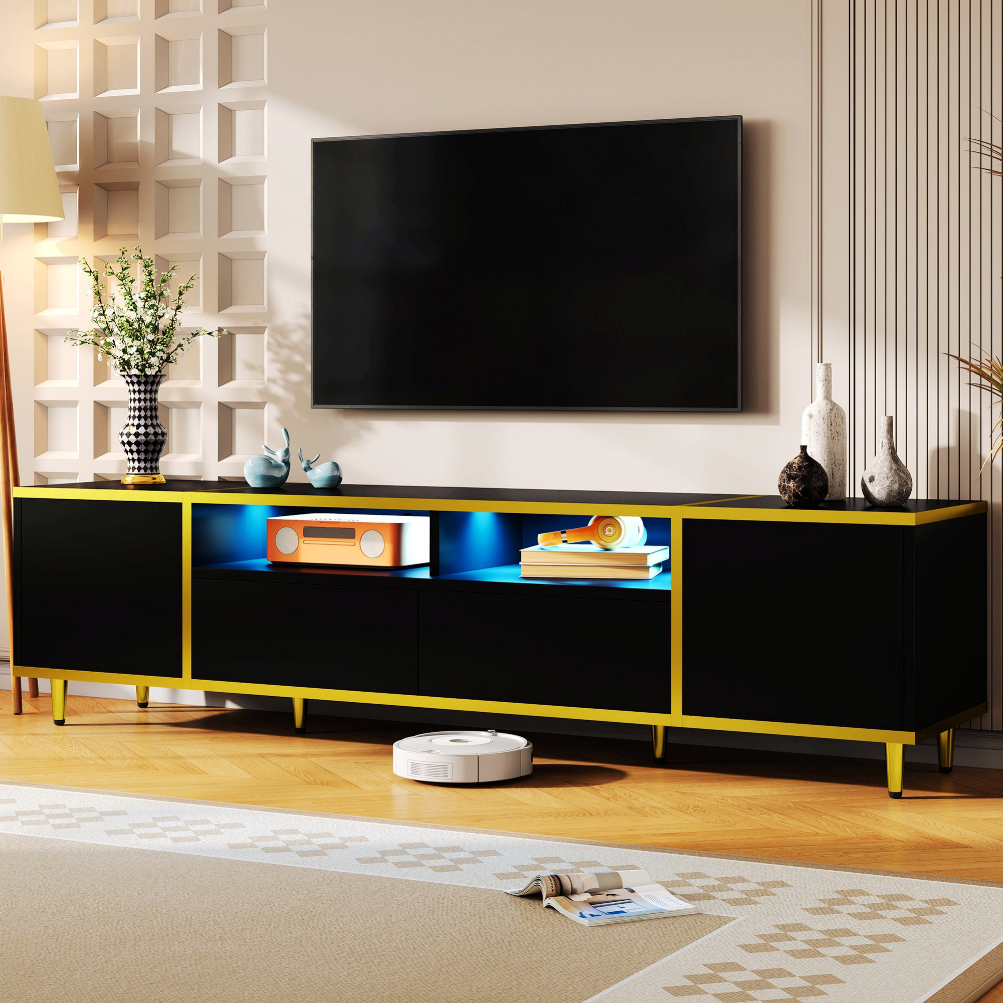 Wrought Studio™ TV Stand For Tvs Up To 80 Inches, Entertainment Center ...
