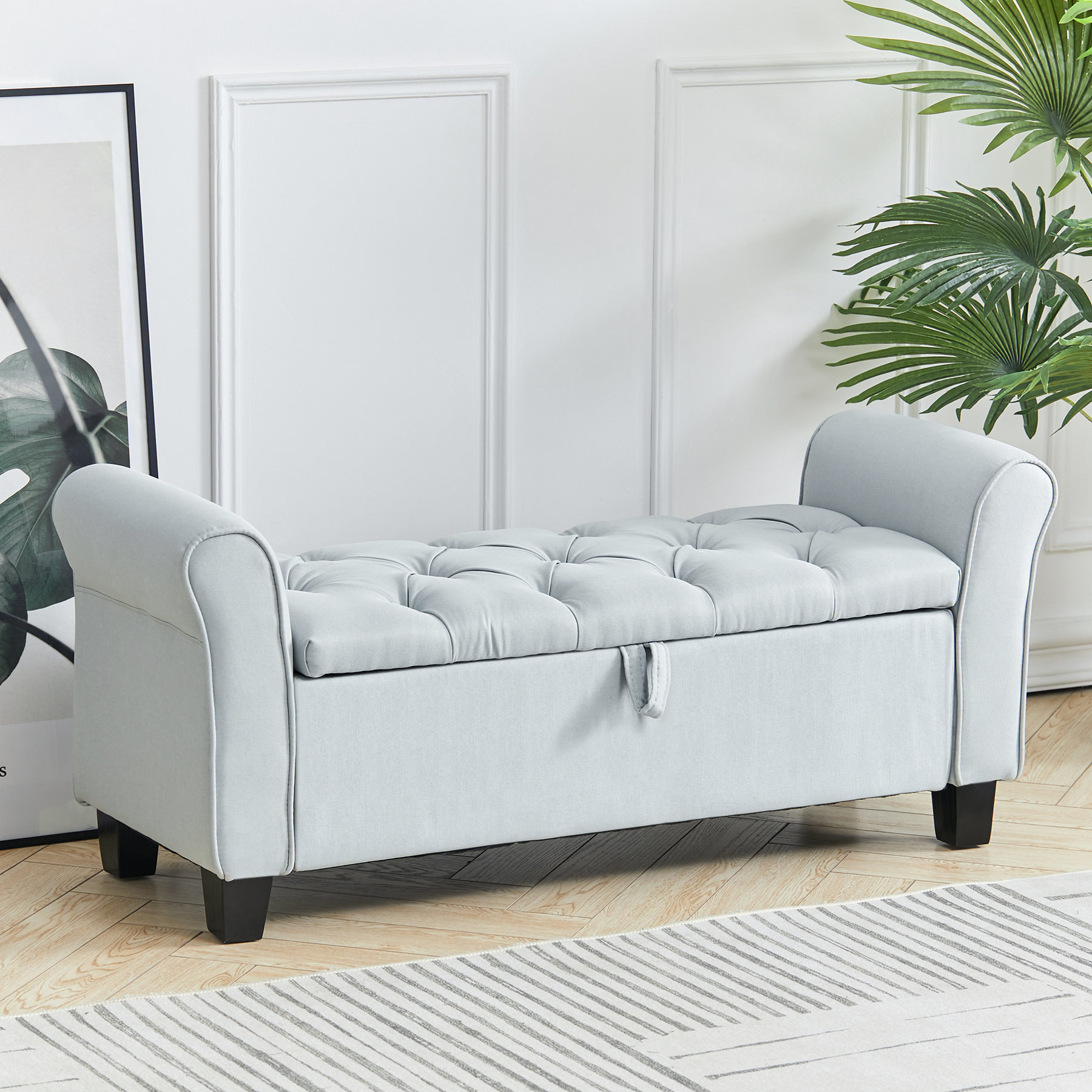 Beachcrest Home Elysian Upholstered Storage Bench & Reviews | Wayfair.co.uk