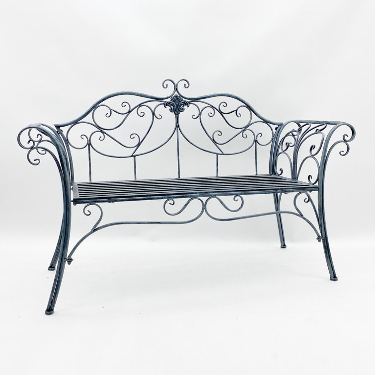 Astoria Grand Grey Metal Bench | Wayfair.co.uk