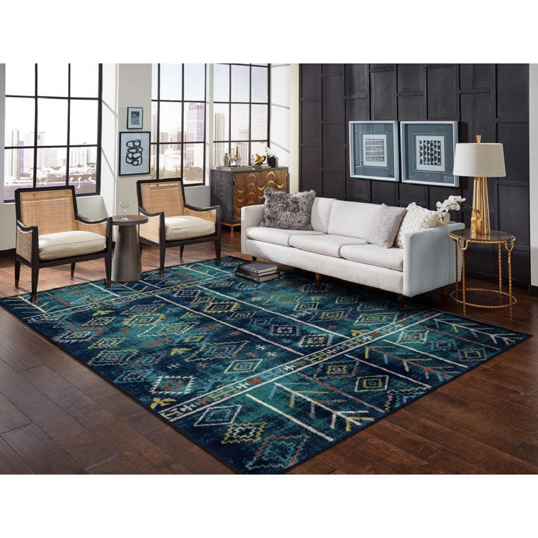 Bungalow Rose Wool Abstract Rug & Reviews | Wayfair