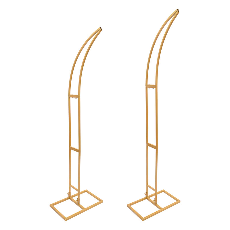 YaoTown 2 PCS Curved Steel Wedding Arched Stand Bracket Backdrops ...