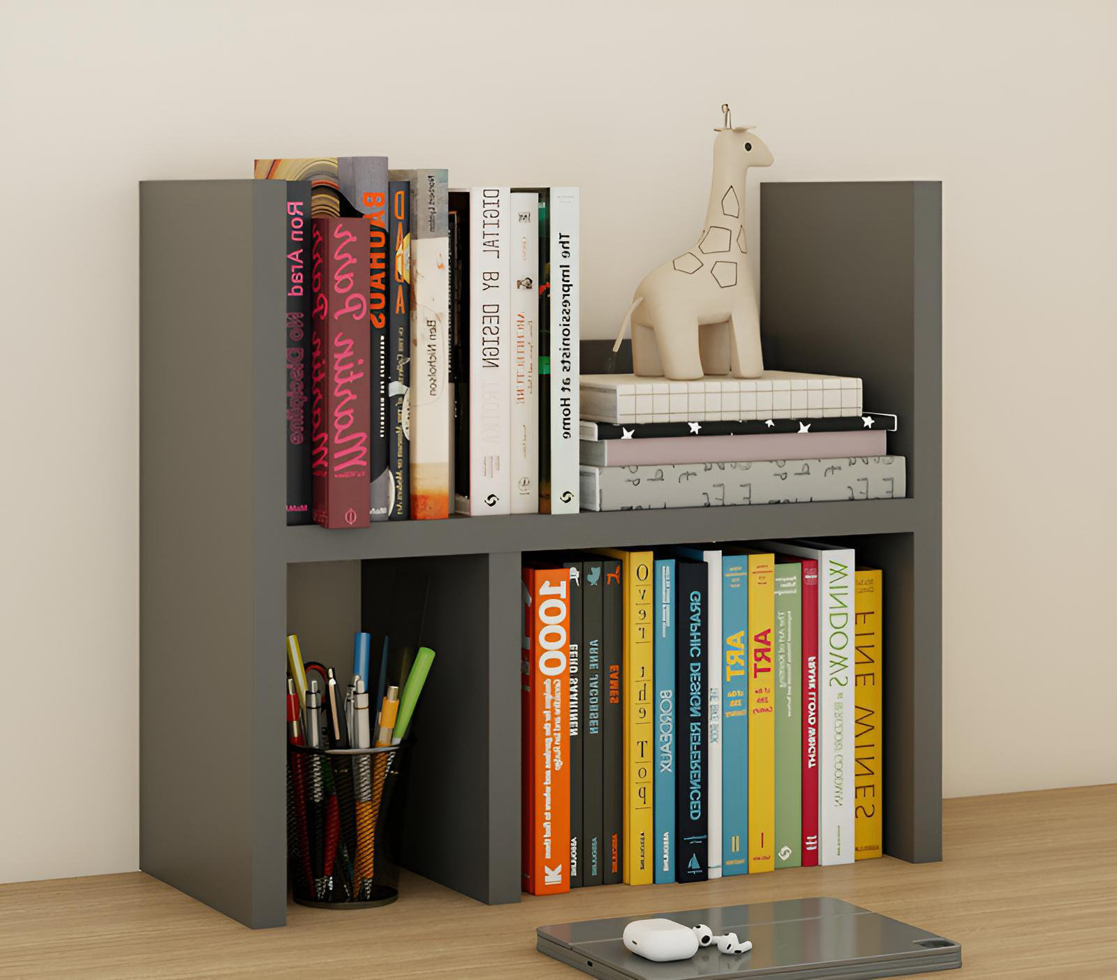 Latitude Run® Desktop Multi-Layer Extendable Storage Shelf - Solid Wood ...