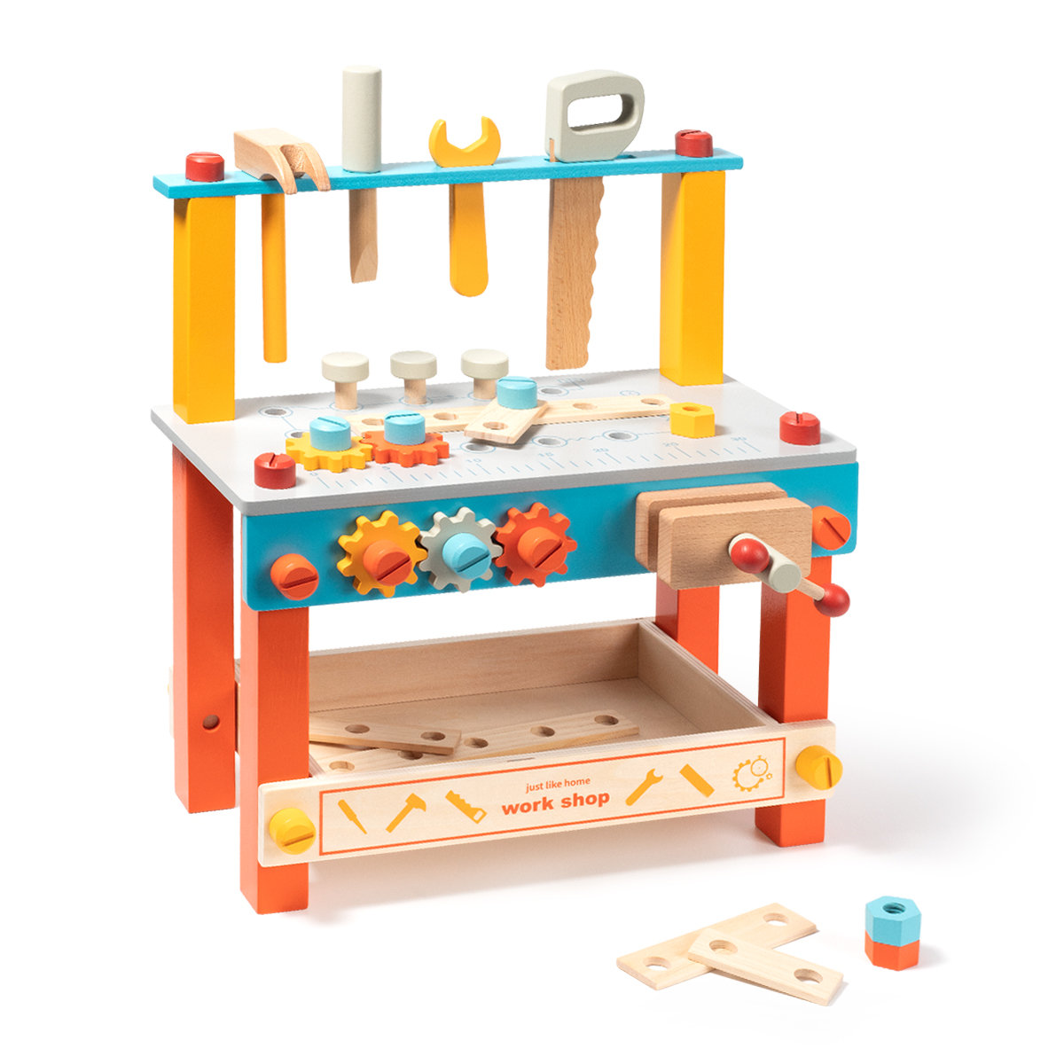 ROFITALL Wooden Tool Workbench Toy For Kids & Toddlers & Reviews | Wayfair