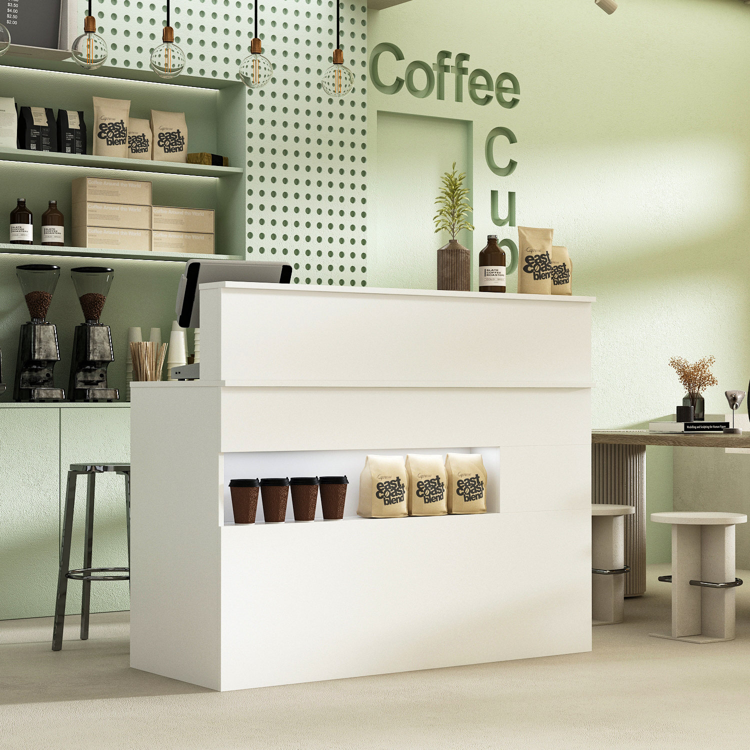 Ebern Designs Rasnick Rectangle Solid + Manufactured Wood Reception ...