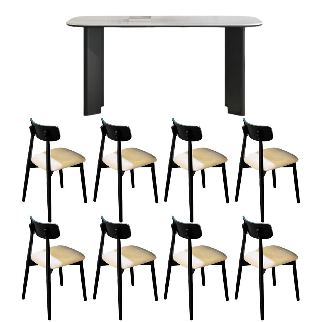 BILBRA Cream surprise silent wind dining table and chair - Wayfair Canada