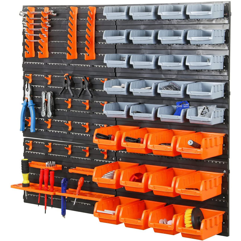 WFX Utility Wall Mounted Storage Bins and Backboards Tool Organiser Box ...