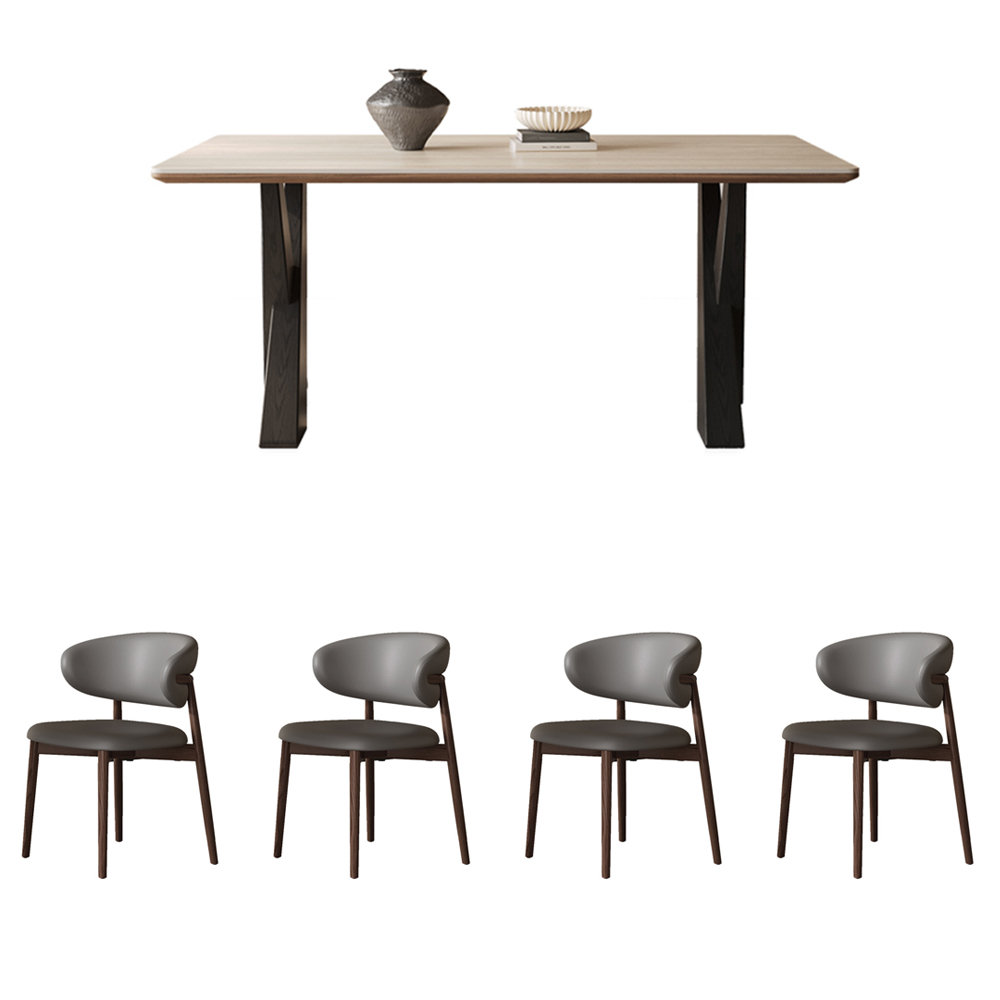 Elamer European retro simple rectangular dining table set | Wayfair