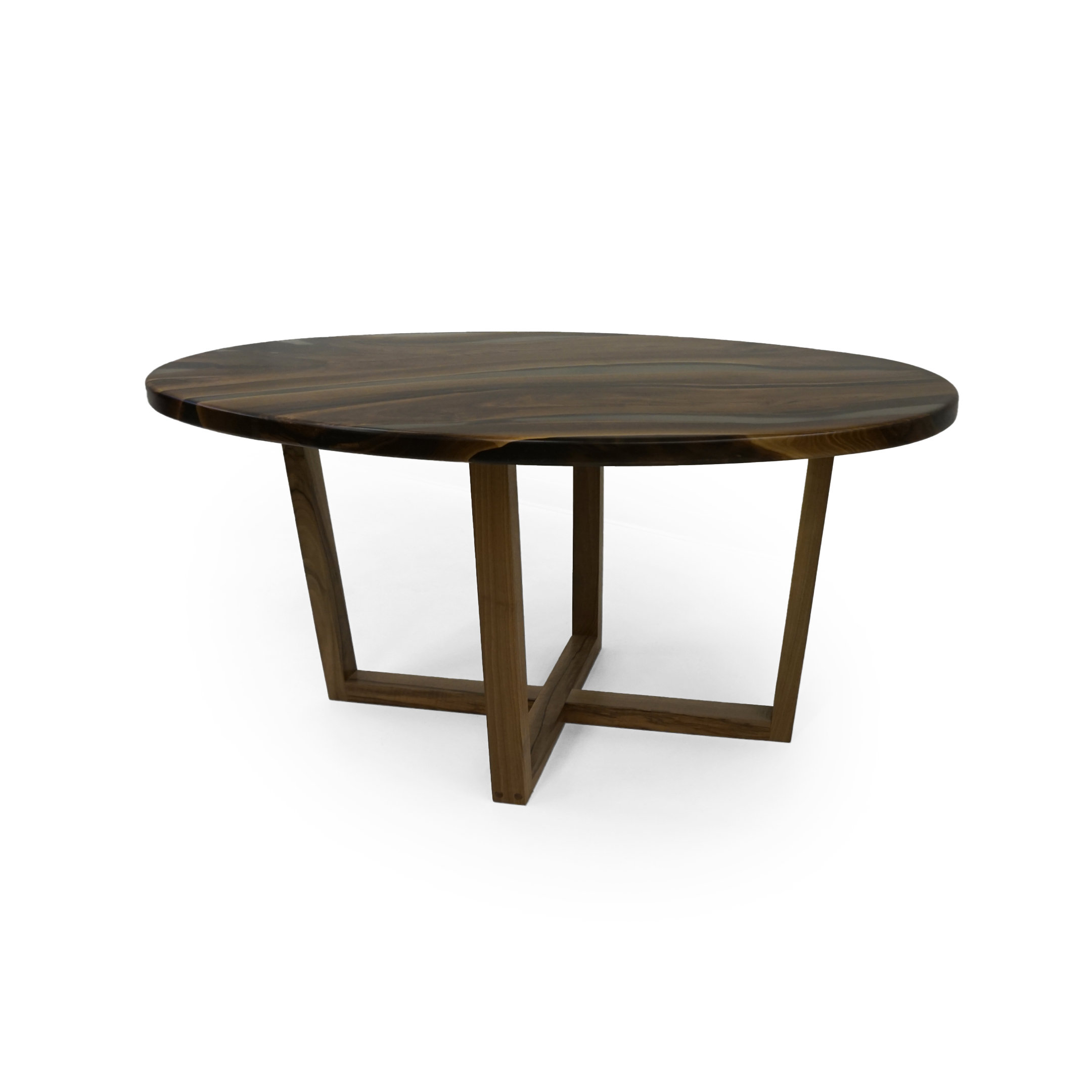 WoodenArtPro Oval Walnut Clear Epoxy Resin Patterned Table | Wayfair