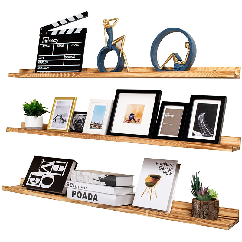 Xiangong 3 Piece Wood Floating Shelf | Wayfair