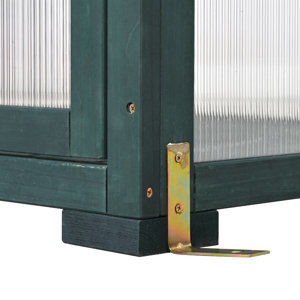 Hokku Designs Wood Large Greenhouse Balcony Portable Cold Frame with ...