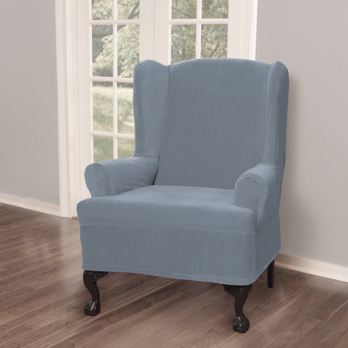 Red Barrel Studio® T-Cushion Wingback Slipcover & Reviews | Wayfair
