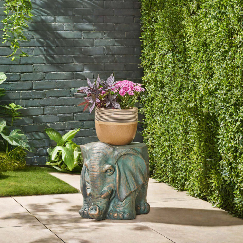 Bungalow Rose Voccola Elephant Garden Decor For Outside, Outdoor ...