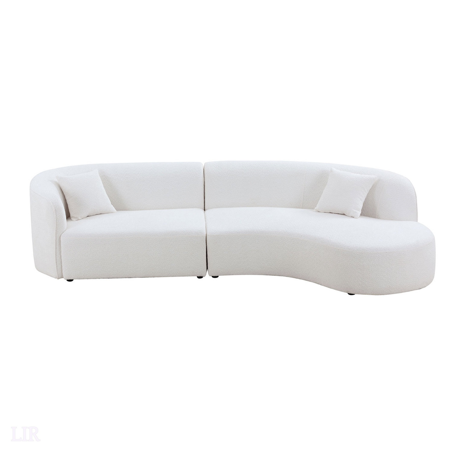 Latitude Run® Luxury Modern Style Living Room Upholstery Curved Sofa ...