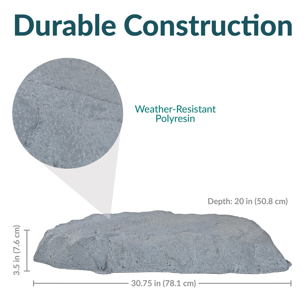 Arlmont & Co. Flat-Profile Artificial Garden Rock with Stakes & Reviews ...