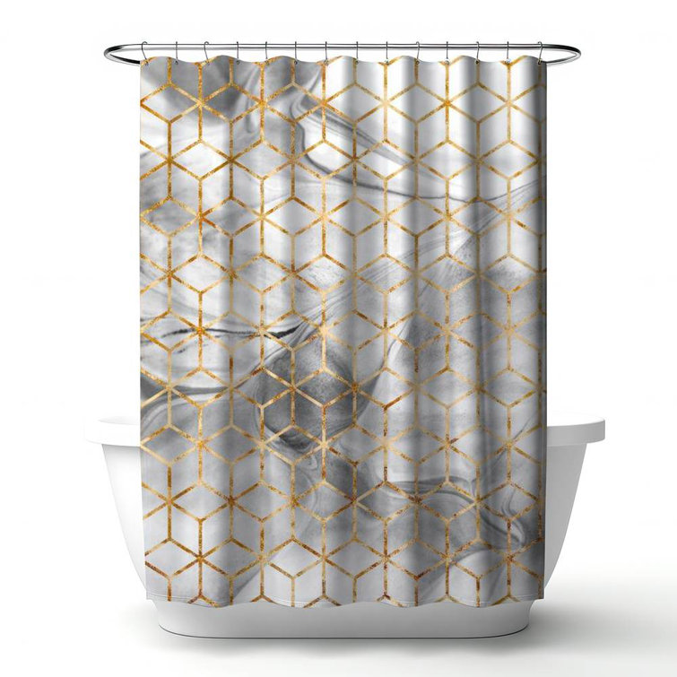 Begin Edition International Inc. Geometric Shower Curtain | Wayfair