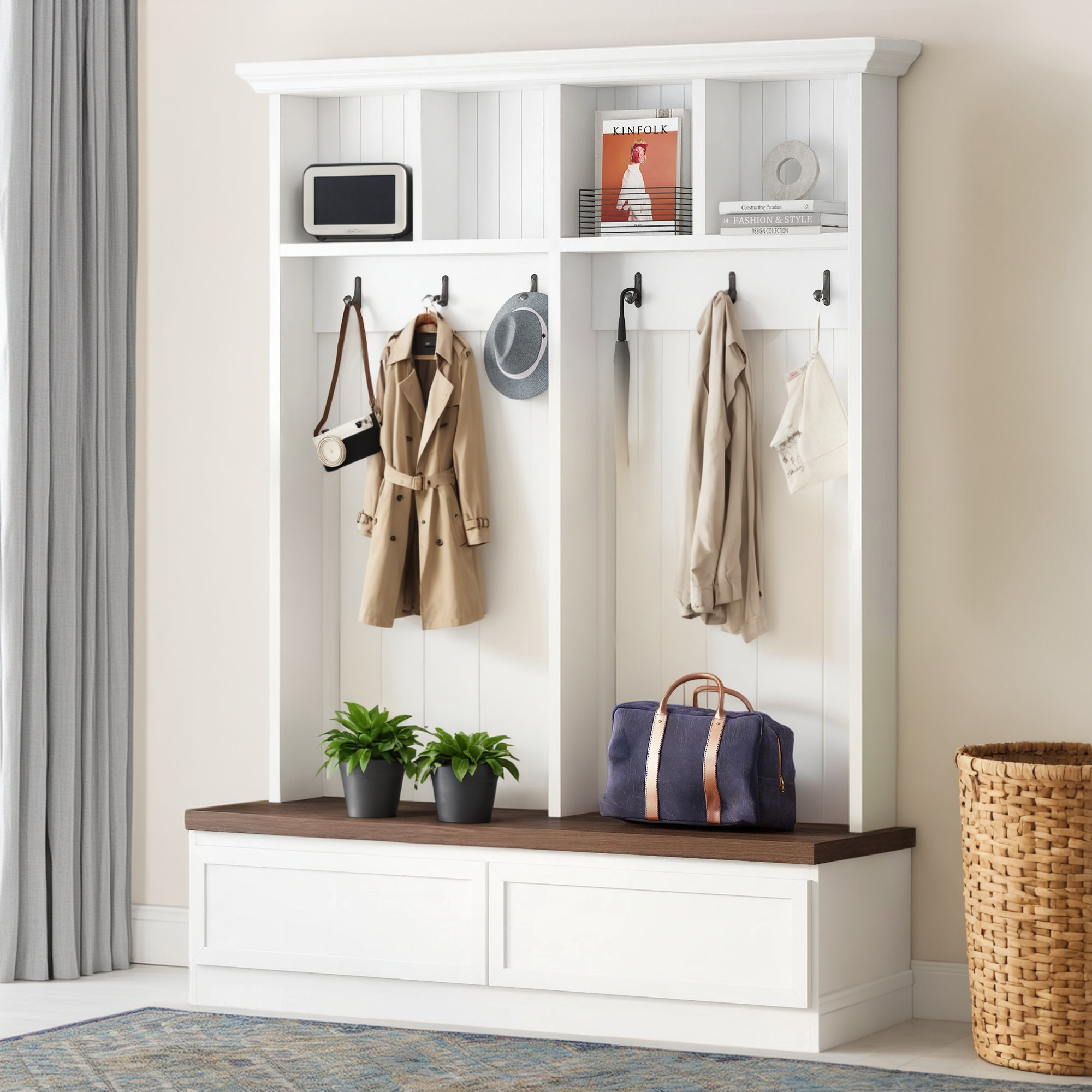 Lark Manor™ Assembly Video: Farmhouse 4-in-1 Foyer Tree, Wood Grain ...