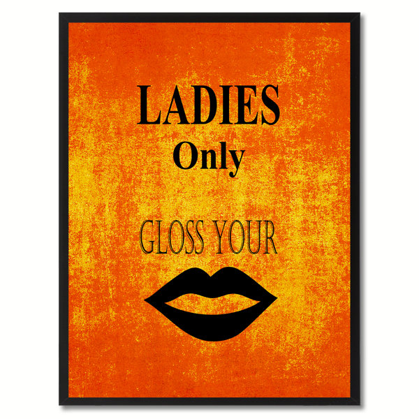 Trinx Ladies Only Sign Framed On Canvas Print - Wayfair Canada