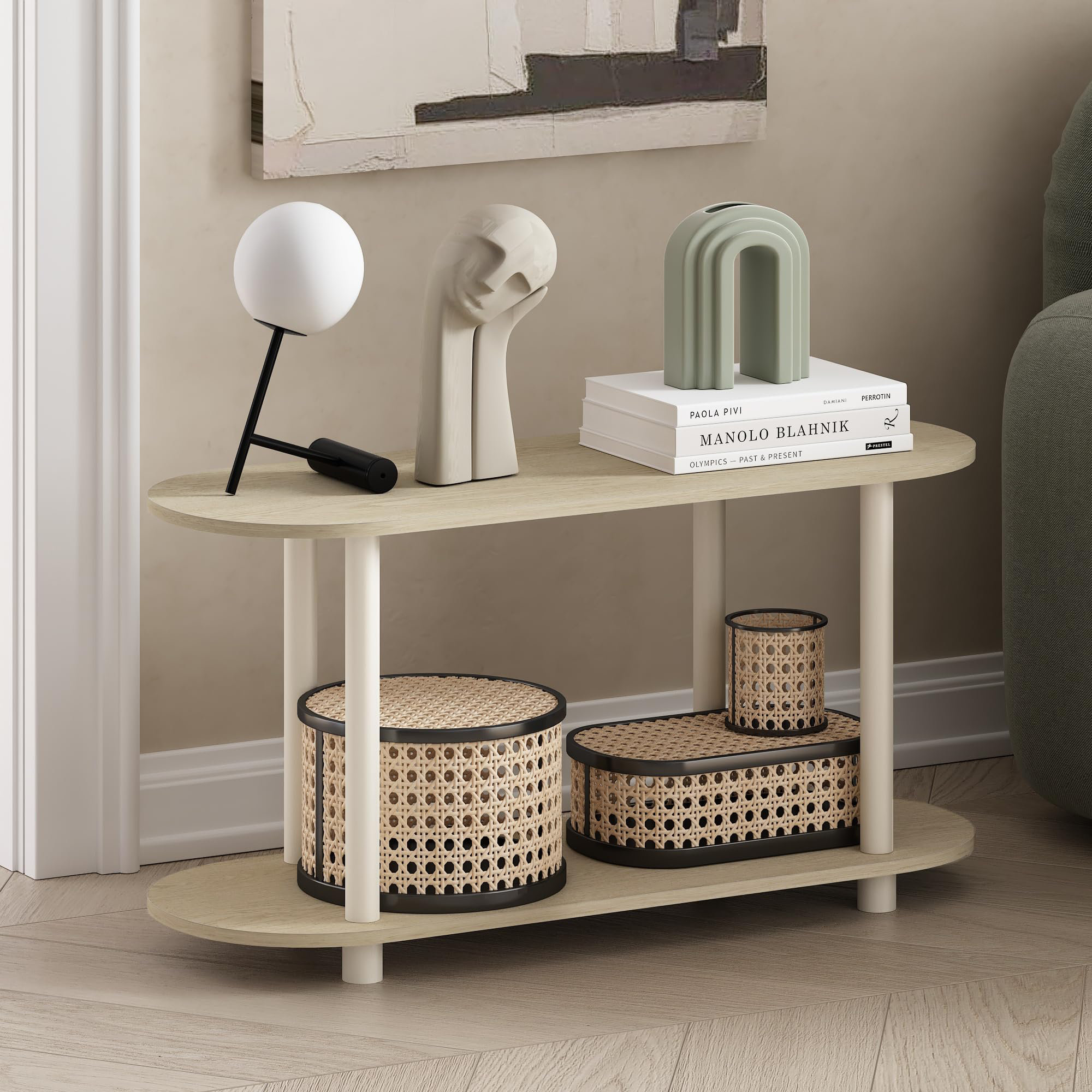 Latitude Run® 2 Tier Oval Modern Oval Side Table - Wayfair Canada
