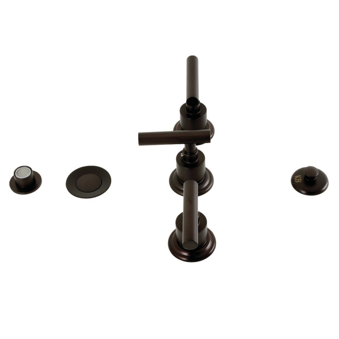 Kingston Brass Manhattan Three-Handle Widespread Vertical Bidet Faucet ...