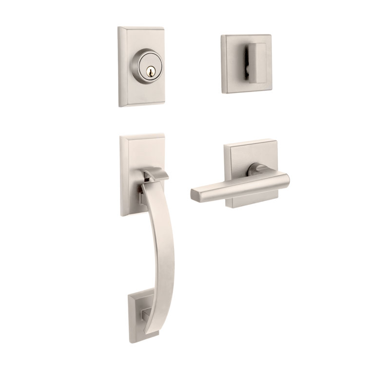 Canaropa Arco Handleset with Deadbolt and Linea Door and Rosette ...