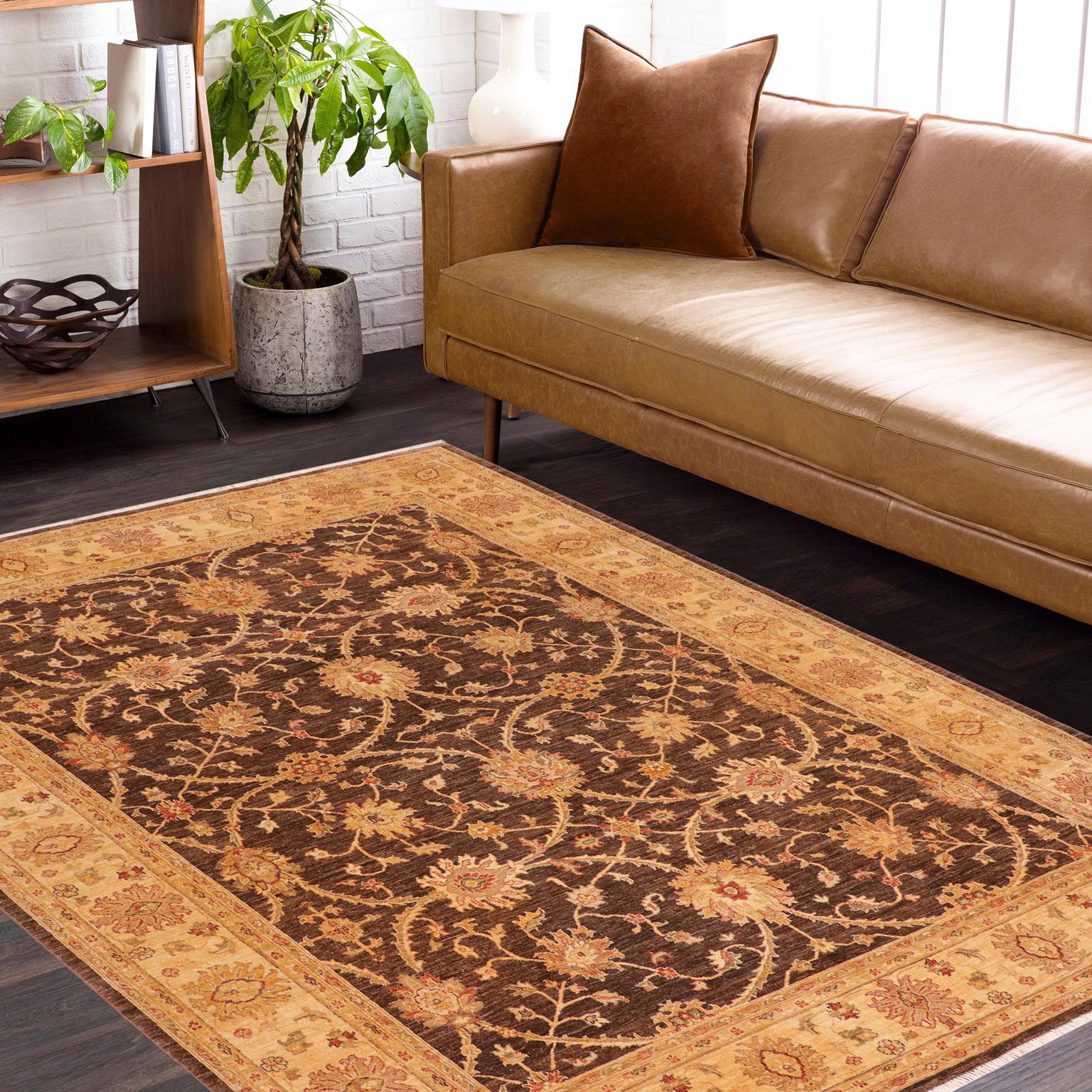 Isabelline Silke Oriental Handmade Hand-Knotted Rectangle 8'2" x 9'11 ...