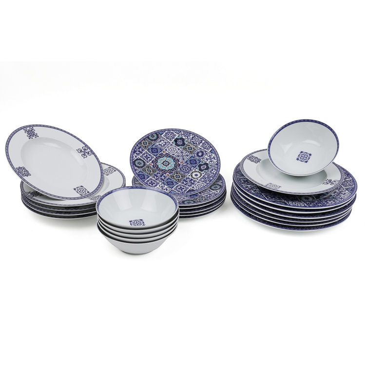 Ophelia & Co. Halcomb Porcelain China Dinnerware - Set of 24 | Wayfair ...
