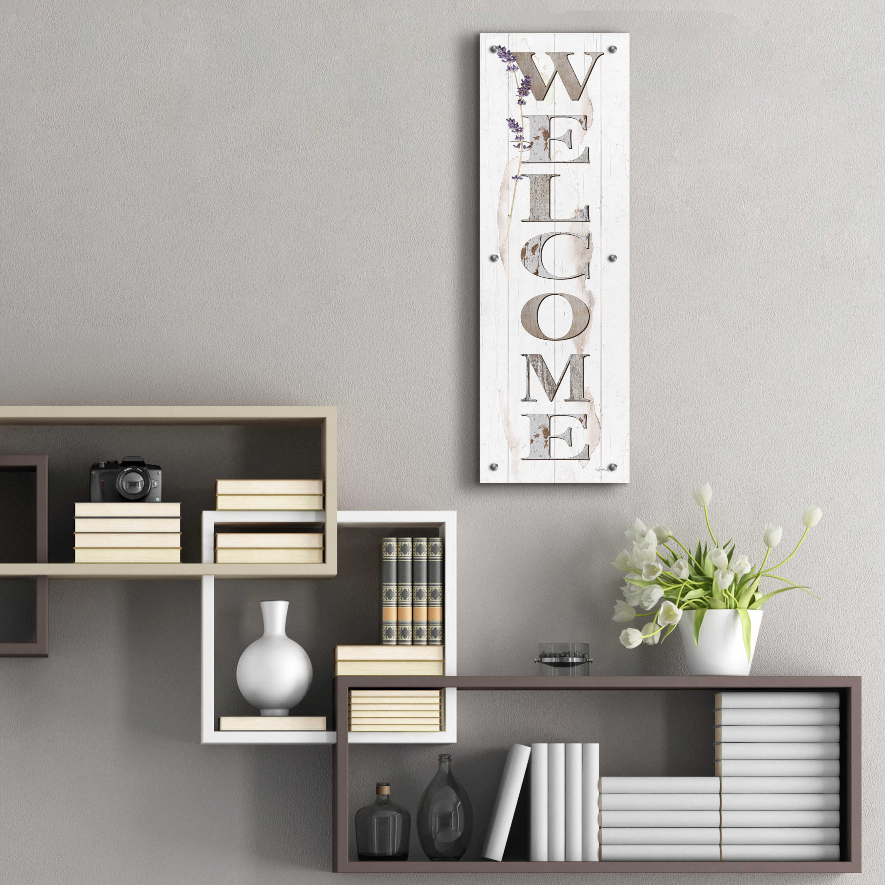 August Grove® 'Welcome' by Susie Boyer, Acrylic Glass Wall Art | Wayfair